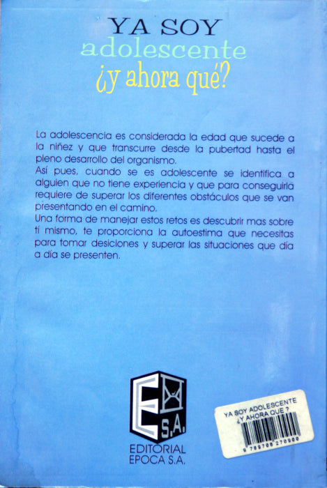 Ya soy adolescente ¿y ahora qué? – El Árbol, librería de uso