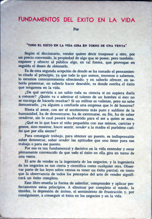 Fundamentos del éxito en la vida – El Árbol, librería de uso