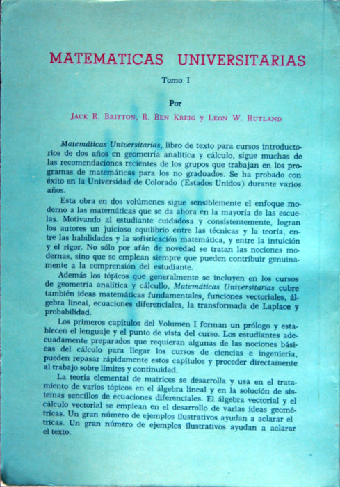 Matemáticas universitarias – El Árbol, librería de uso